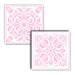 Pink Tile, White Background, SVG, Square, Geometric, Floral Pattern ...