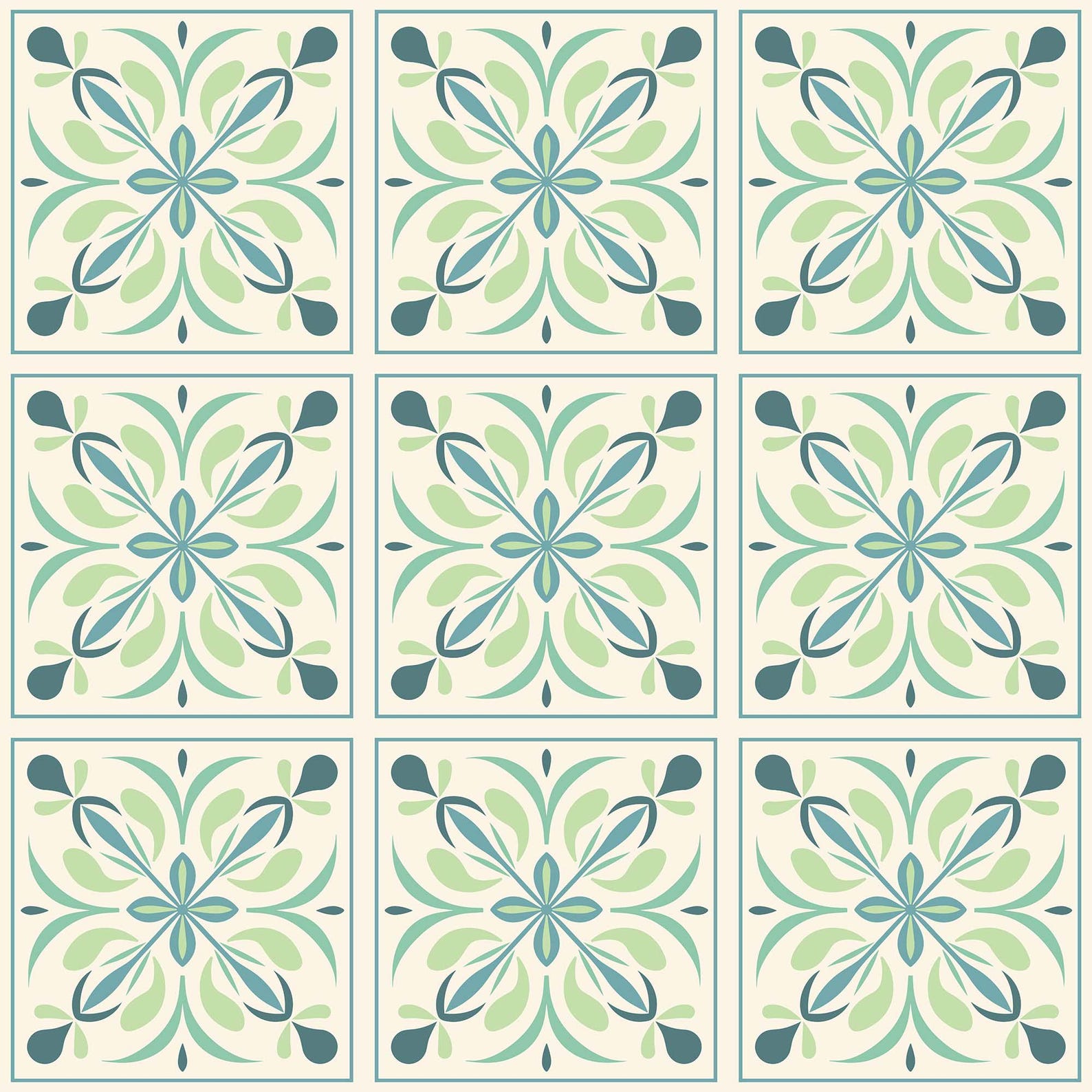 Pastel Colors Geometric Tile Drawing Vector Pattern Mosaic Spanish ...