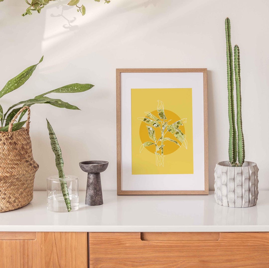 Decor Nation Banana Tree House Plant Art Print - Etsy