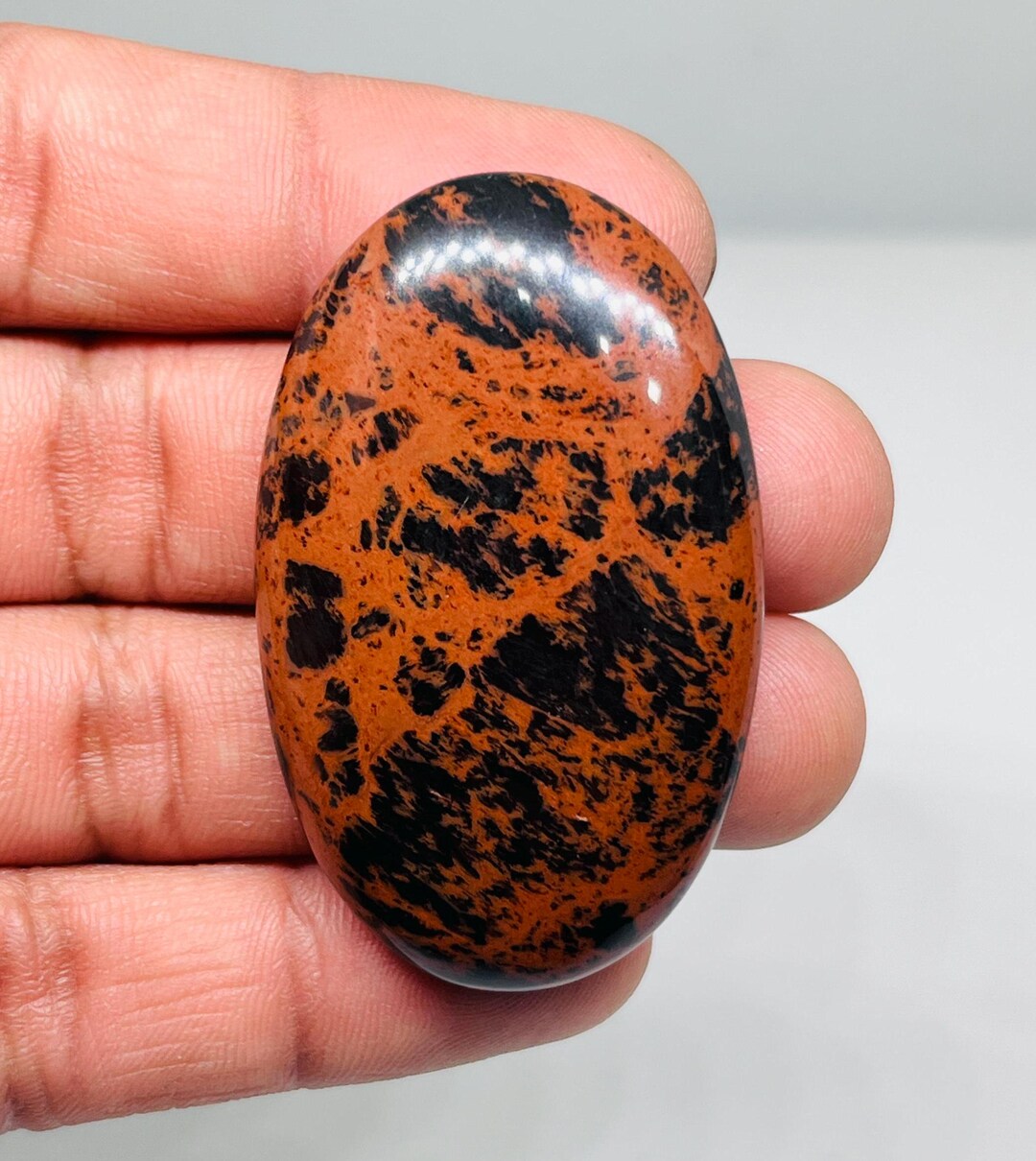 Natural Oval Mahogany Obsidian Cabochon Superior Quality Loose Mahogany ...