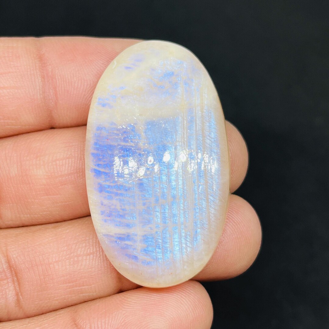 Beautiful !!! African Rainbow Moonstone Cabochon Oval Shaped Hand ...