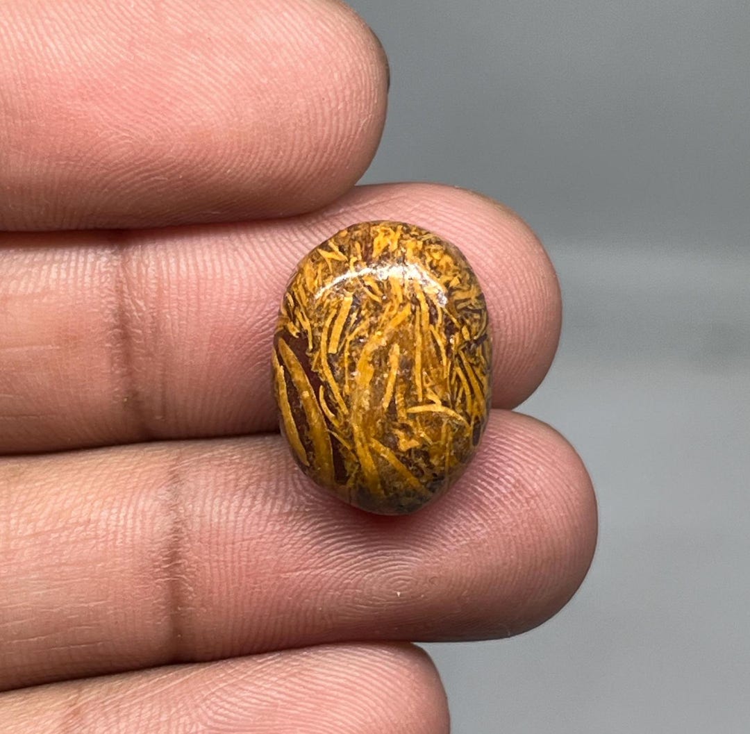 Natural Mariam Jasper Gemstone Hand Polished Stone Oval Shaped Natural ...