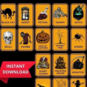 24 Printable Spooky Halloween Flashcards for Kids Halloween Flashcards ...