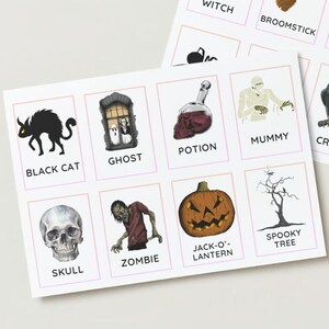 36 Printable Spooky Halloween Flashcards for Kids Halloween Flashcards ...