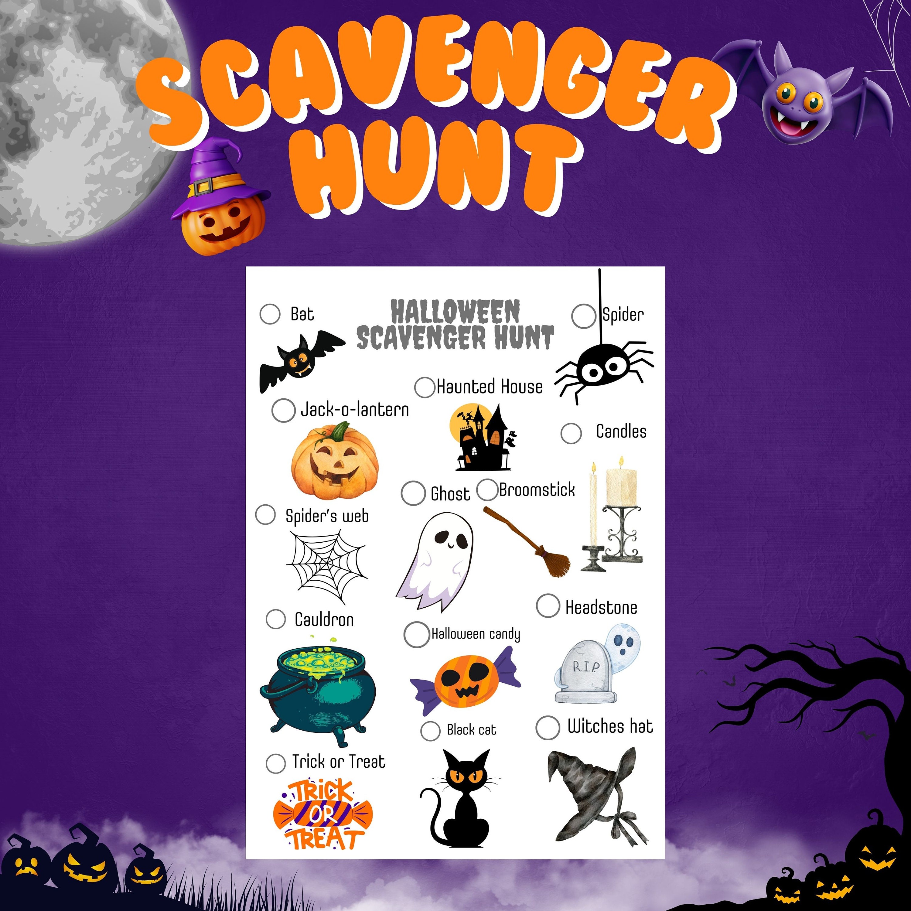 Halloween Scavenger Hunt, Fall Activities, Halloween Printable, October ...