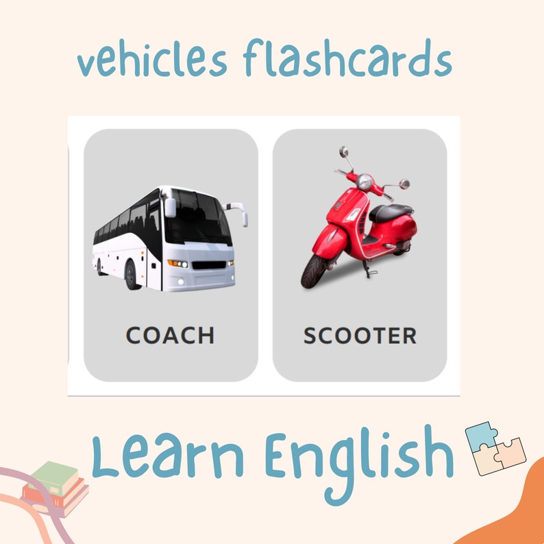 Transport Flashcards, Vehicle Nomenclature Cards, Montessori Printable ...