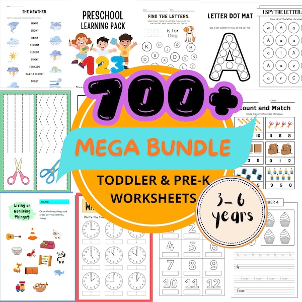Preschool Bundle Printable - Etsy