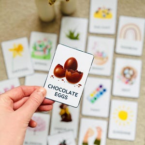 Easter Flashcards, Montessori Toddler, Preschool Visual Aids, Printable ...