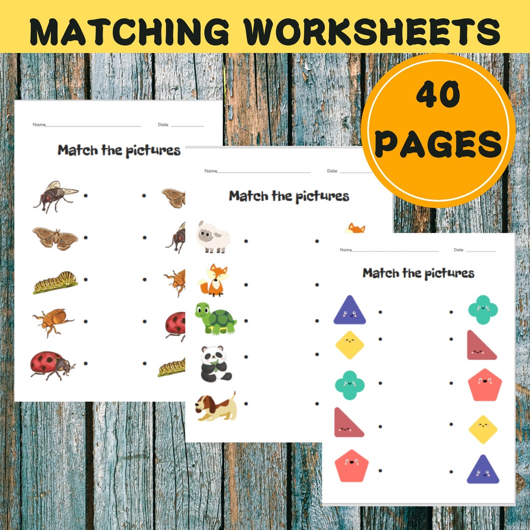 Matching Worksheets, Preschool Printables, Kindergarten Preschool ...