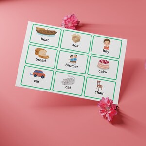 Noun Dolch Sight Words 95 Picture and Word Flashcards, Beginning ...