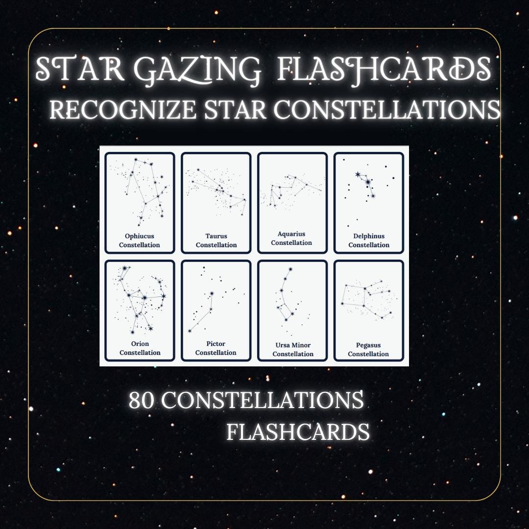 Constellations Flashcards - 80 Cards - Zodiac Constellations - Solar ...