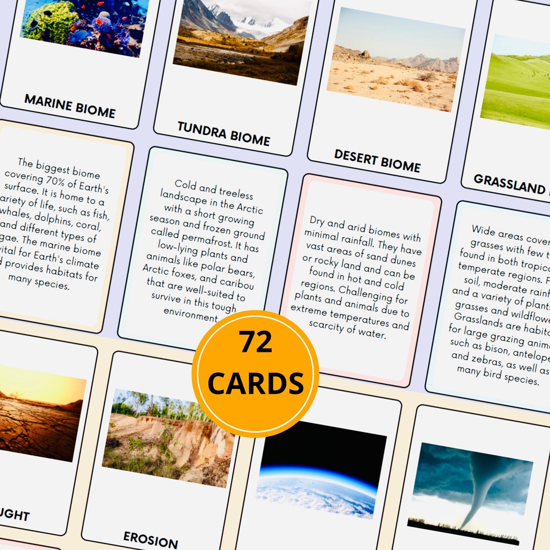 Climate and Weather Earth Science Review Flash Cards, Climate Change ...
