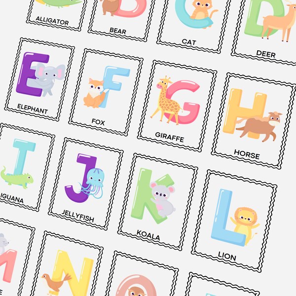 Alphabet Flashcards - Etsy