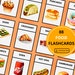 88 FOOD Flashcards 3 Part Nomenclature Cards for Homeschool and ESOL ...