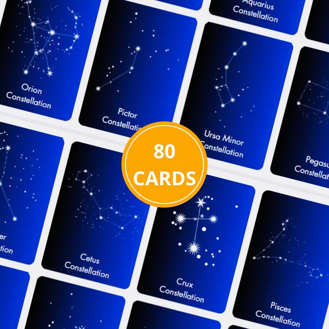 Star Gazing Cards, Constellations Flashcards, Montessori Science ...