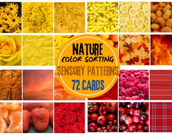 Nature Photo Color Matching Cards, Montessori Sensory Learning (PDF ...