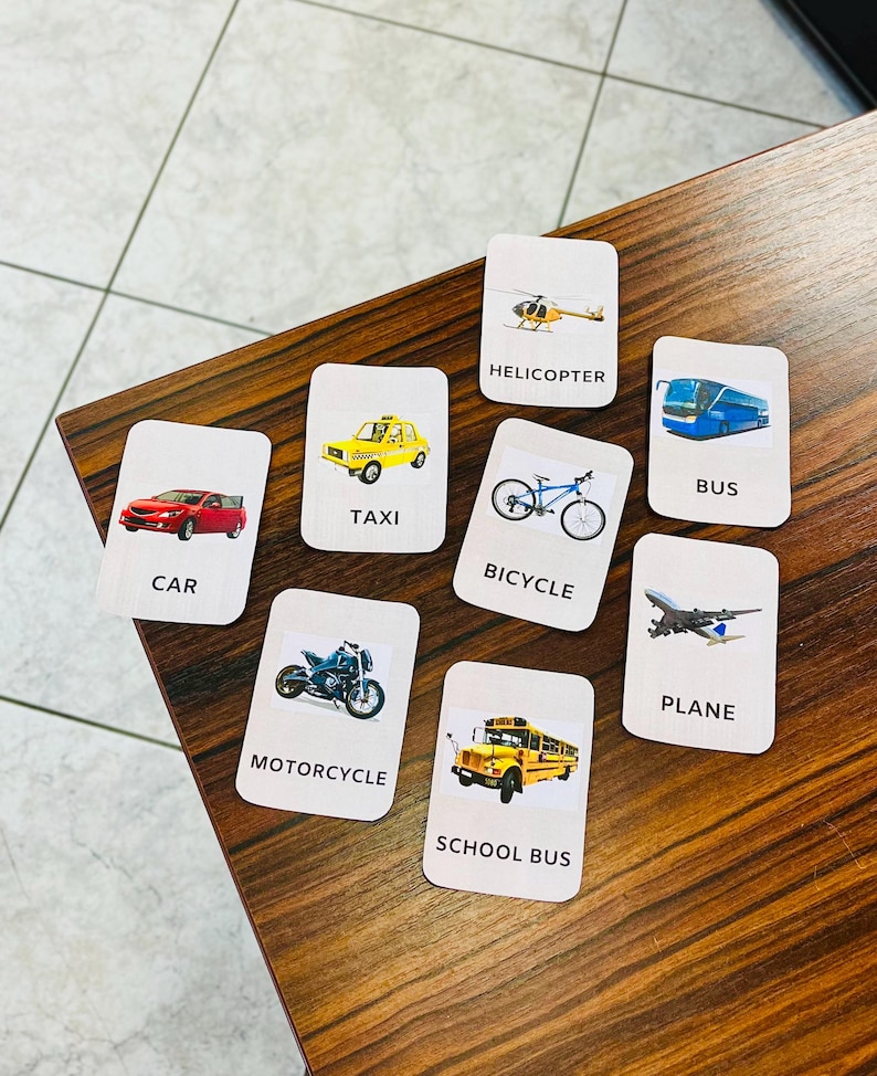 Transport Flashcards, Vehicle Nomenclature Cards, Montessori Printable ...