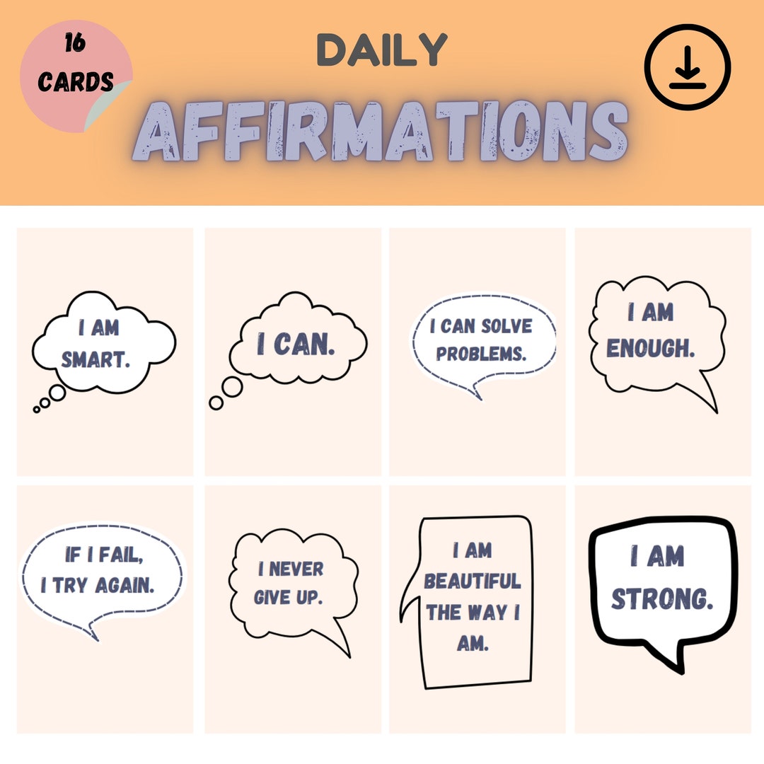 Affirmation Cards, Positive Manifestations, Self Worth and Value ...