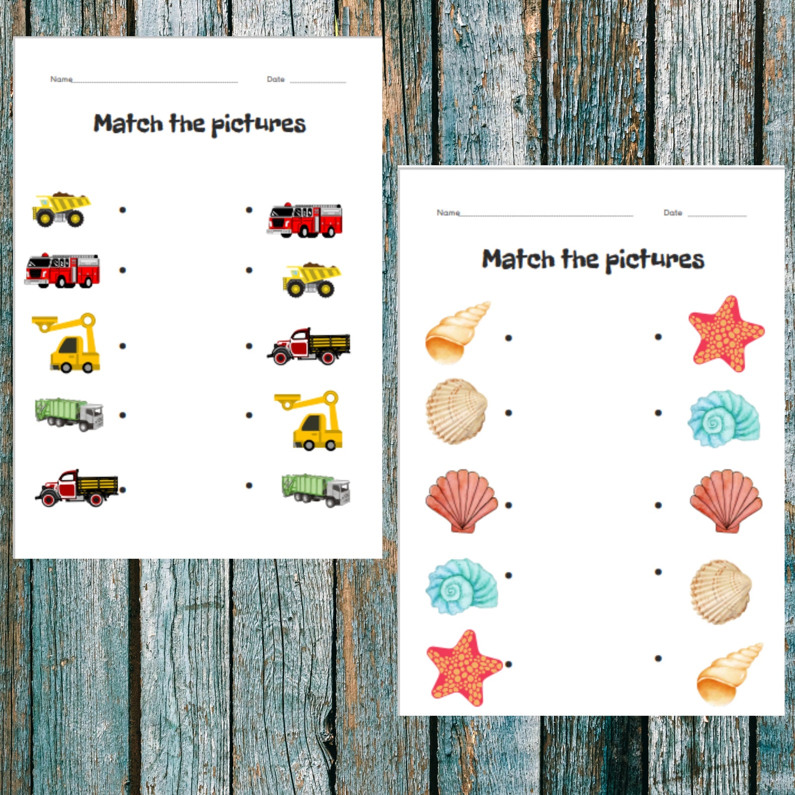Preschool Matching Worksheets, Kindergarten Activity, Classroom Aids ...