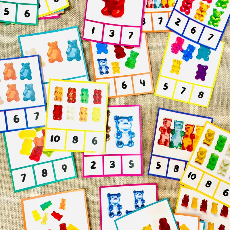 Count and Clip Cards - Etsy