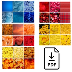 Color Matching Cards Toddler, Nature Photo Sensory Cards, Color and ...