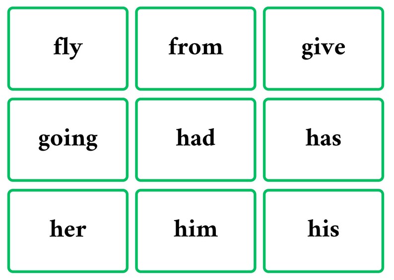 1st Grade Dolch Sight Words Flashcards, Literacy (digital Download) - Etsy