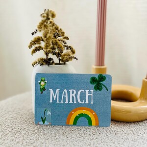 Months of the Year Flashcards, Montessori Calendar Cards (PDF Pattern ...