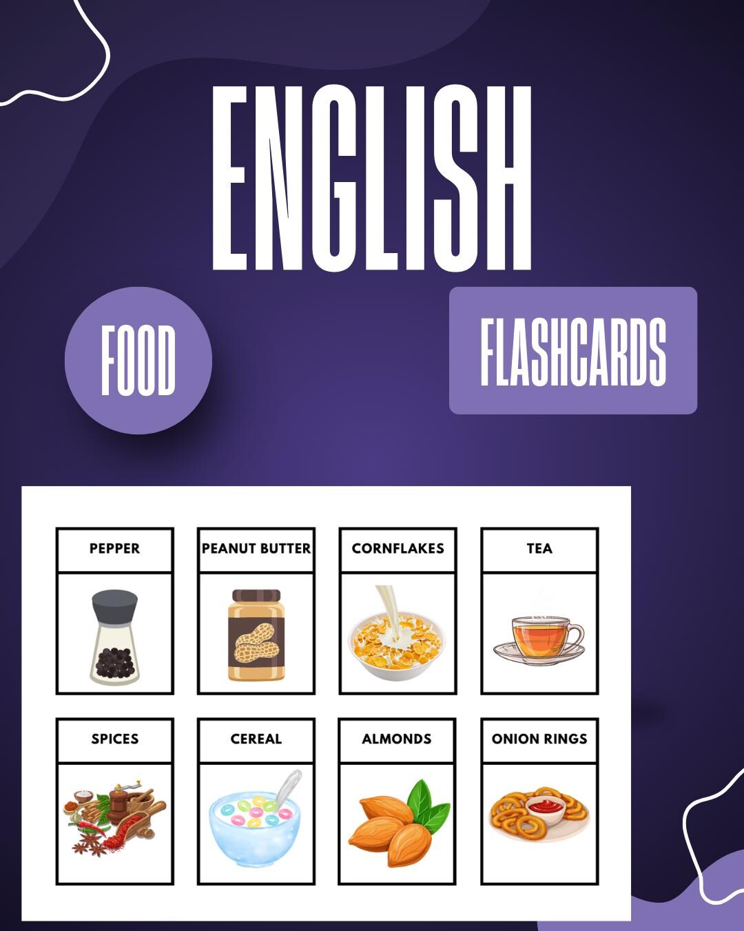 Food Flashcards | Montessori Homeschool Learning (PDF). - Etsy