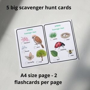 Nature Spring Scavenger Hunt for Kids, Outdoor Learning, Nature Party ...