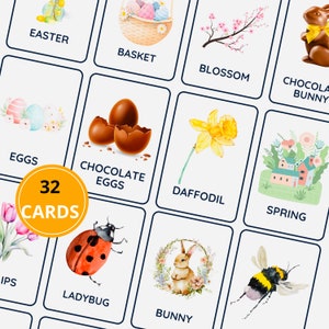 Easter Flashcards, Montessori Toddler, Preschool Visual Aids, Printable ...