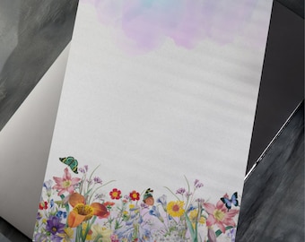 Printable Spring Floral Writing Paper, Letter Writing Paper, Spring ...