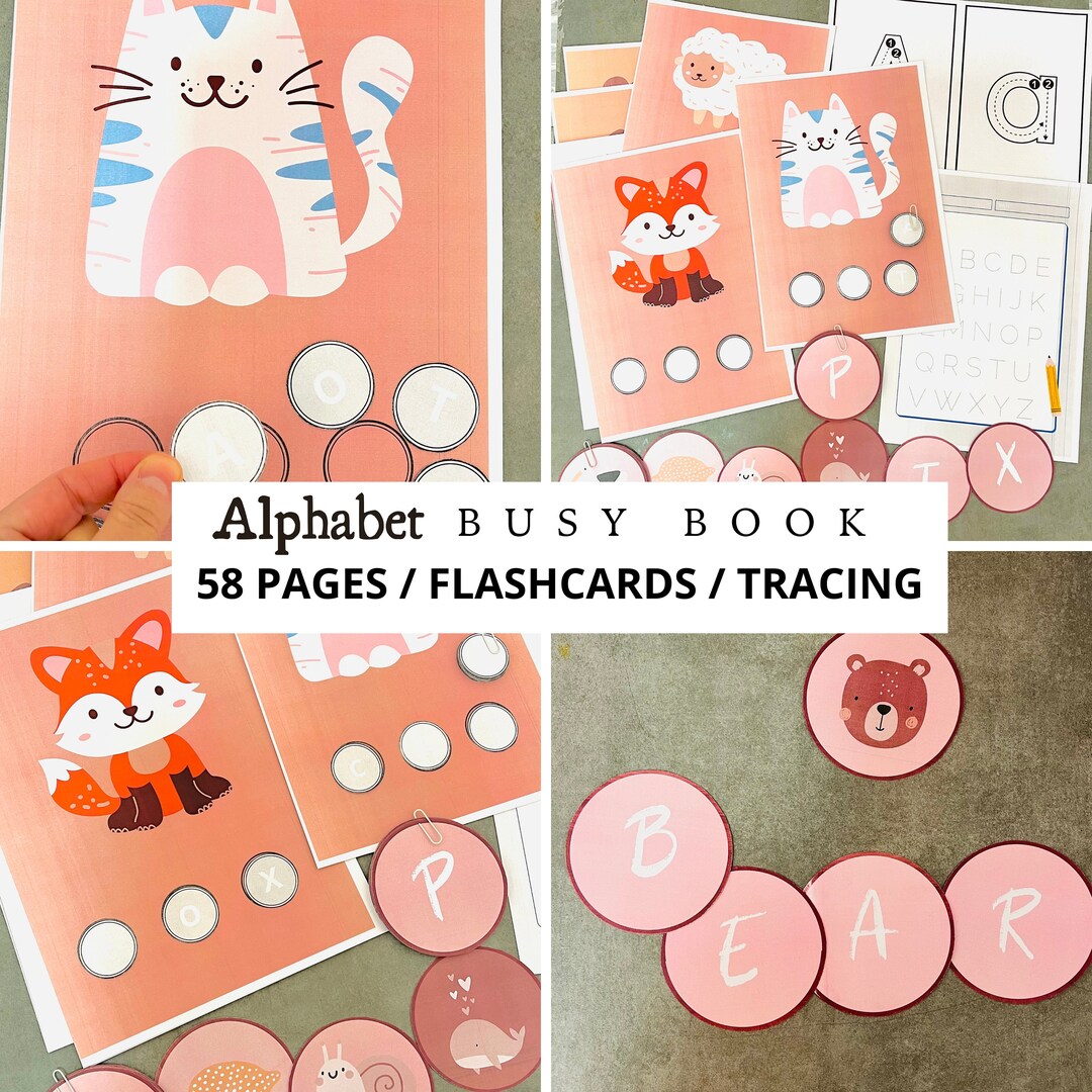 Alphabet Busy Book Letter Sound Activity Book Phonics Practice for ...