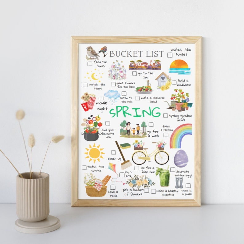 Spring Family Fun Bucket List, Spring Things to Do Kids Bucket List ...
