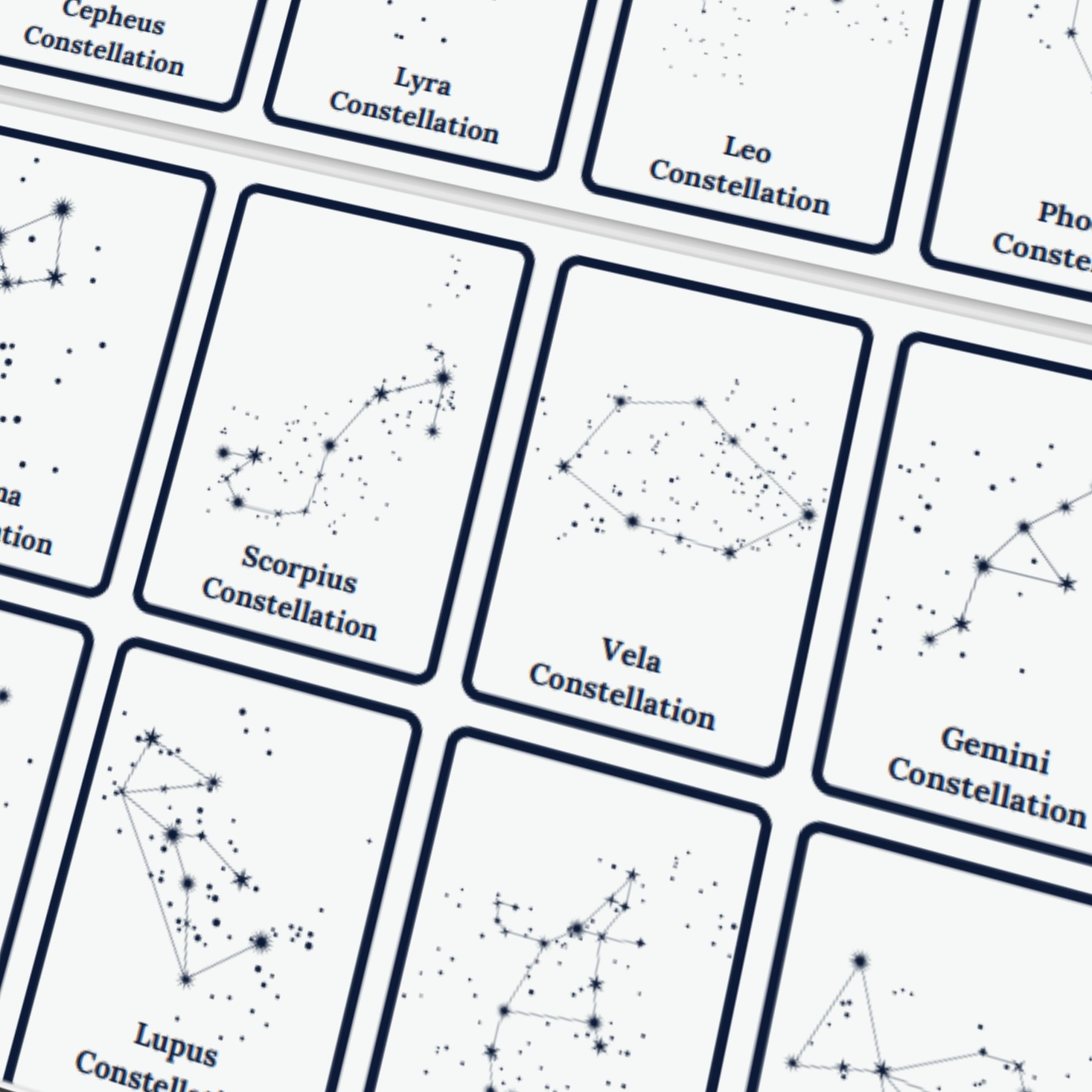 Constellations Flashcards - 80 Cards - Zodiac Constellations - Solar ...