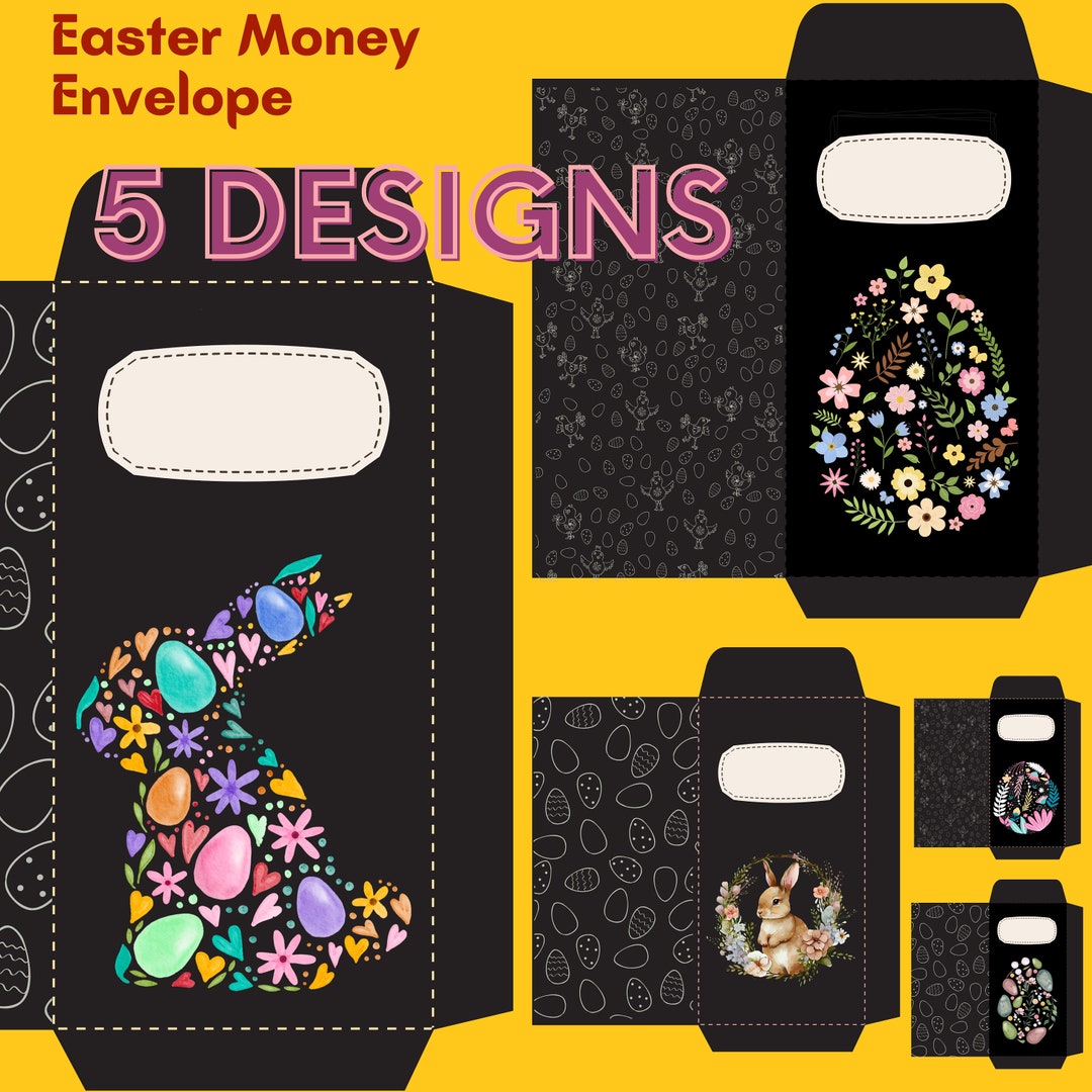 Easter Envelope Money Gift, Envelope Template Easter, Easter Gift Idea ...