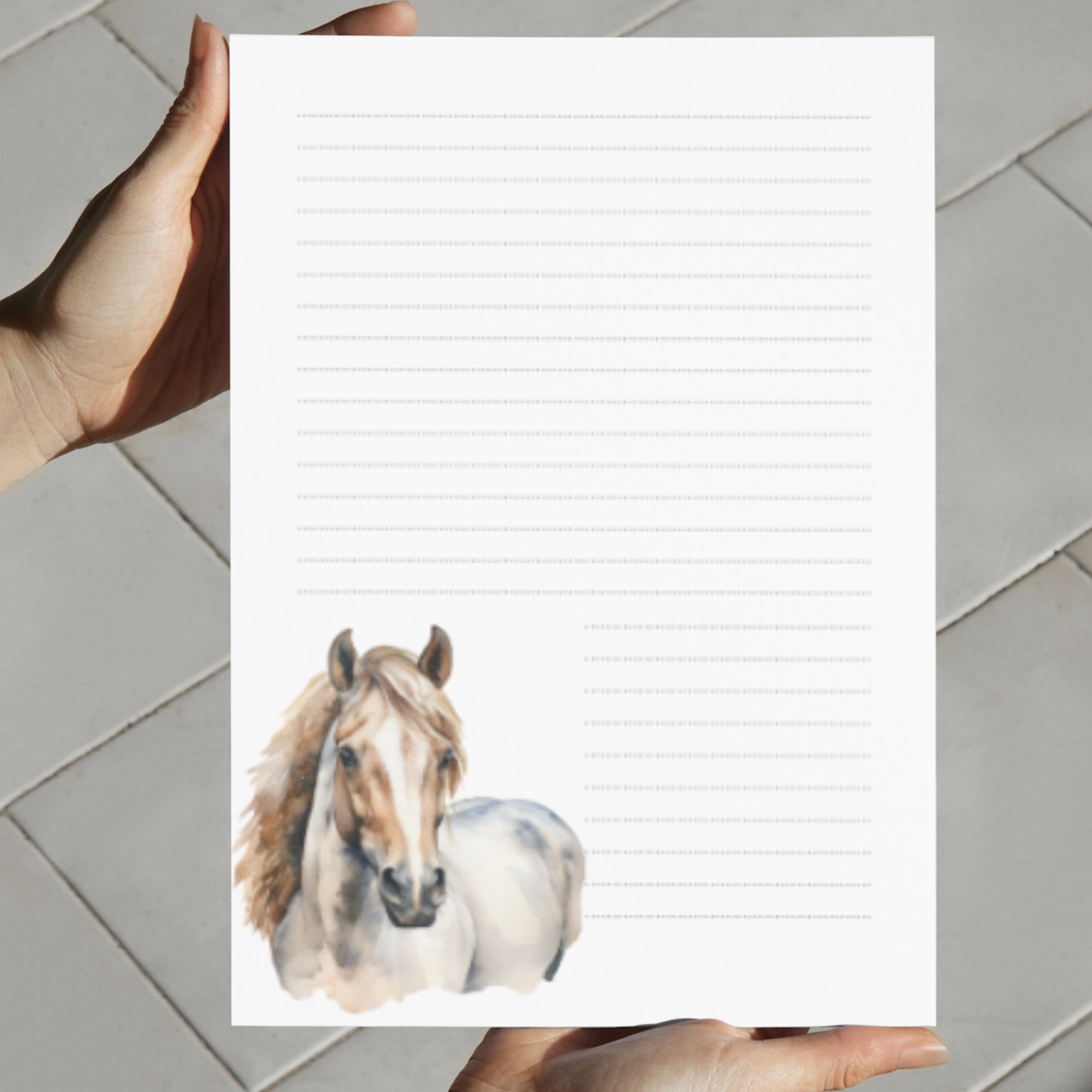 Equestrian Stationery Printable, Horses Stationary, Horses Art, Horses ...
