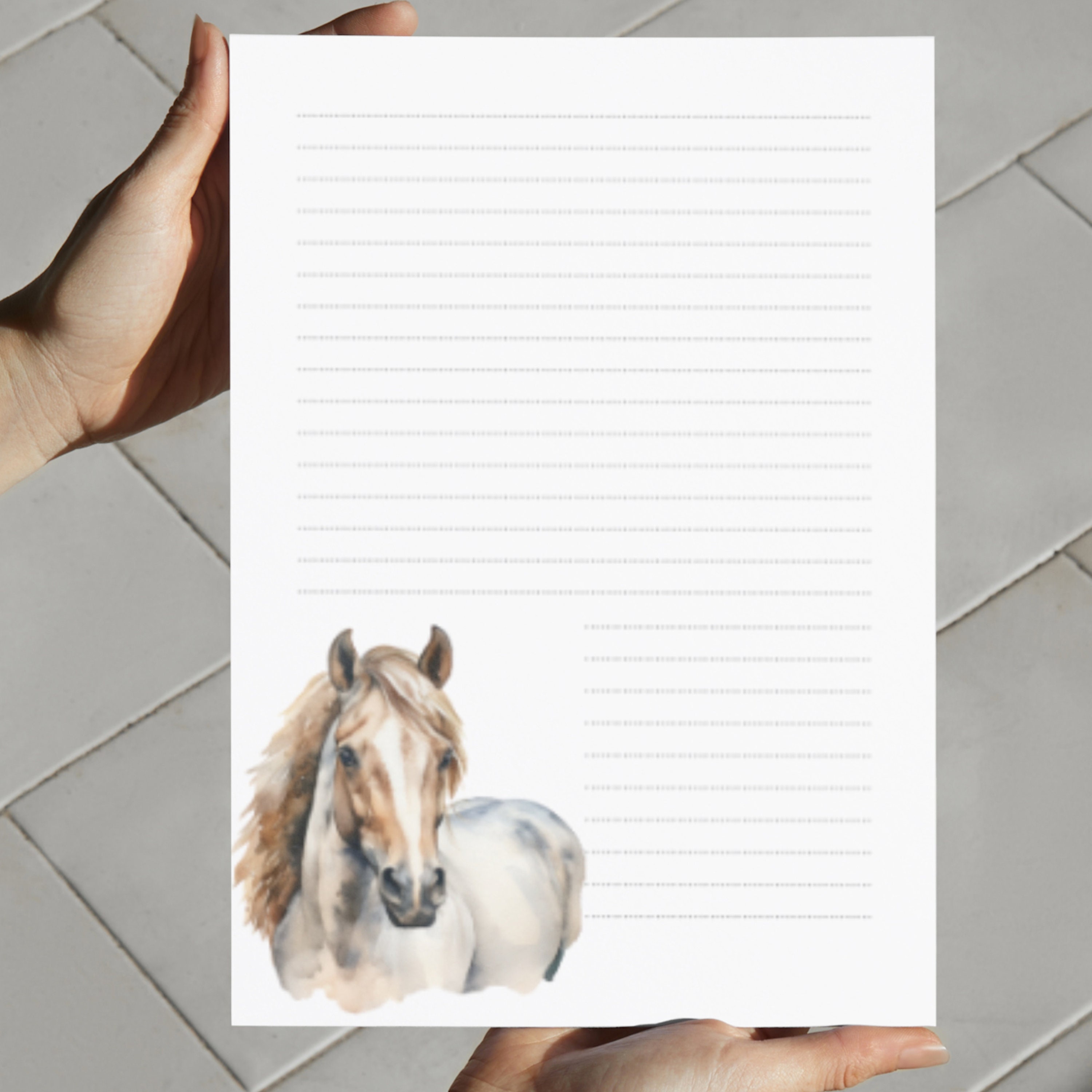 Equestrian Stationery Printable, Horses Stationary, Horses Art, Horses ...