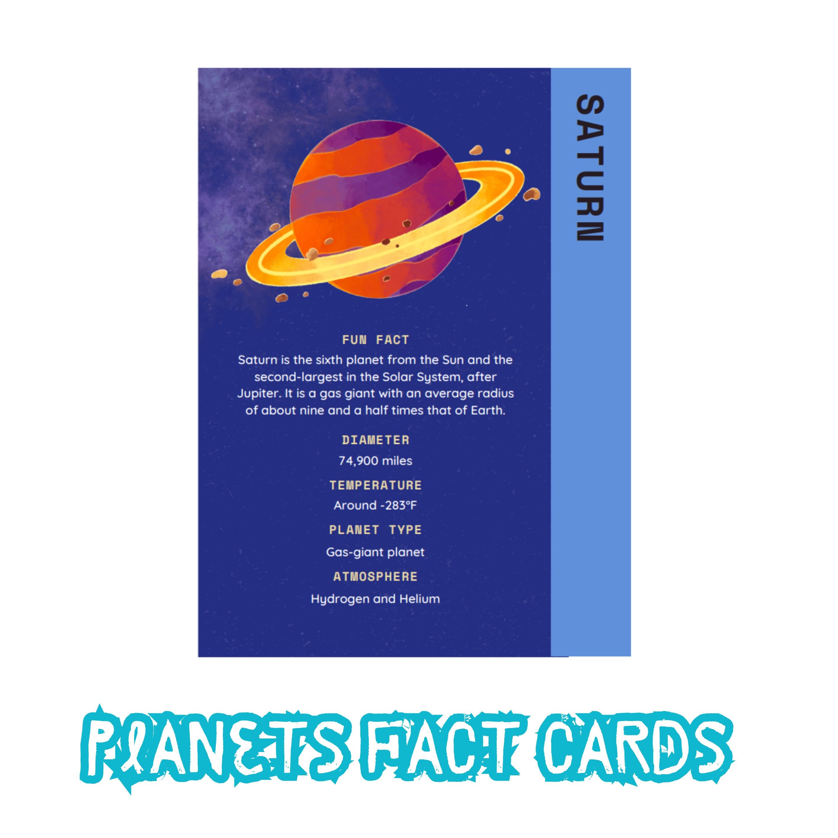 Solar System Flashcards Planet Cards Solar System Fact Cards Space ...