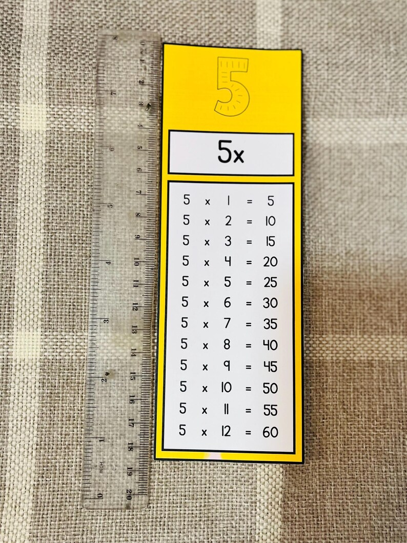 Multiplication Table Bookmarks, Math Flashcards (PDF Pattern ...