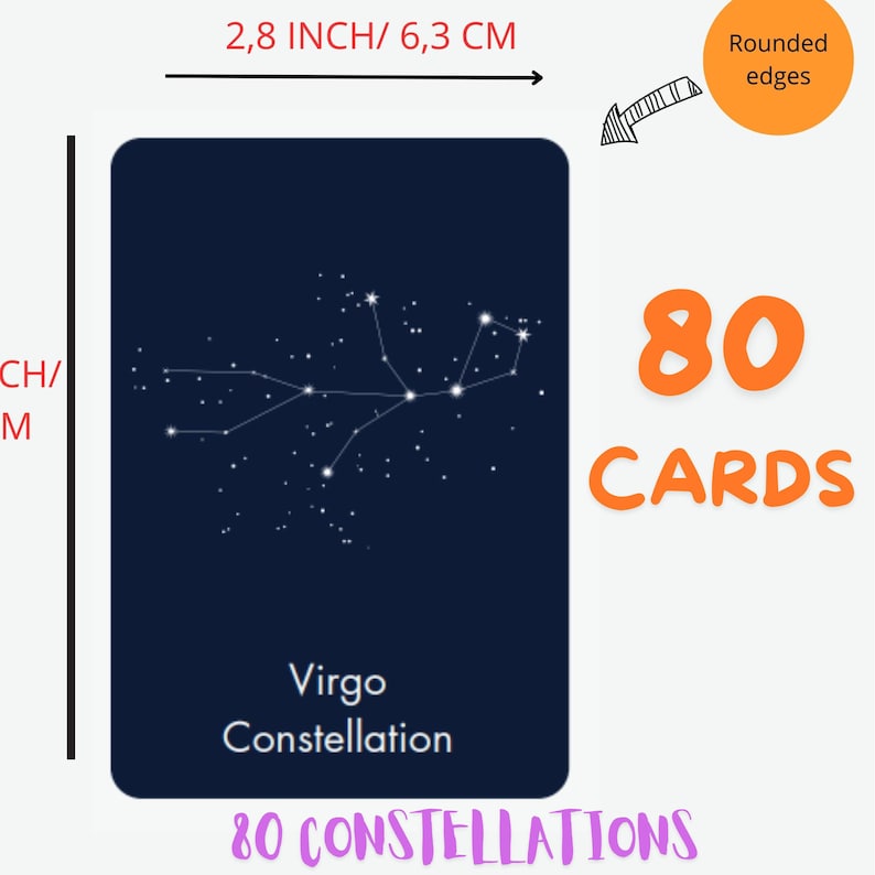 Constellations Flashcards, Astronomy Flashcards, Science Printable ...