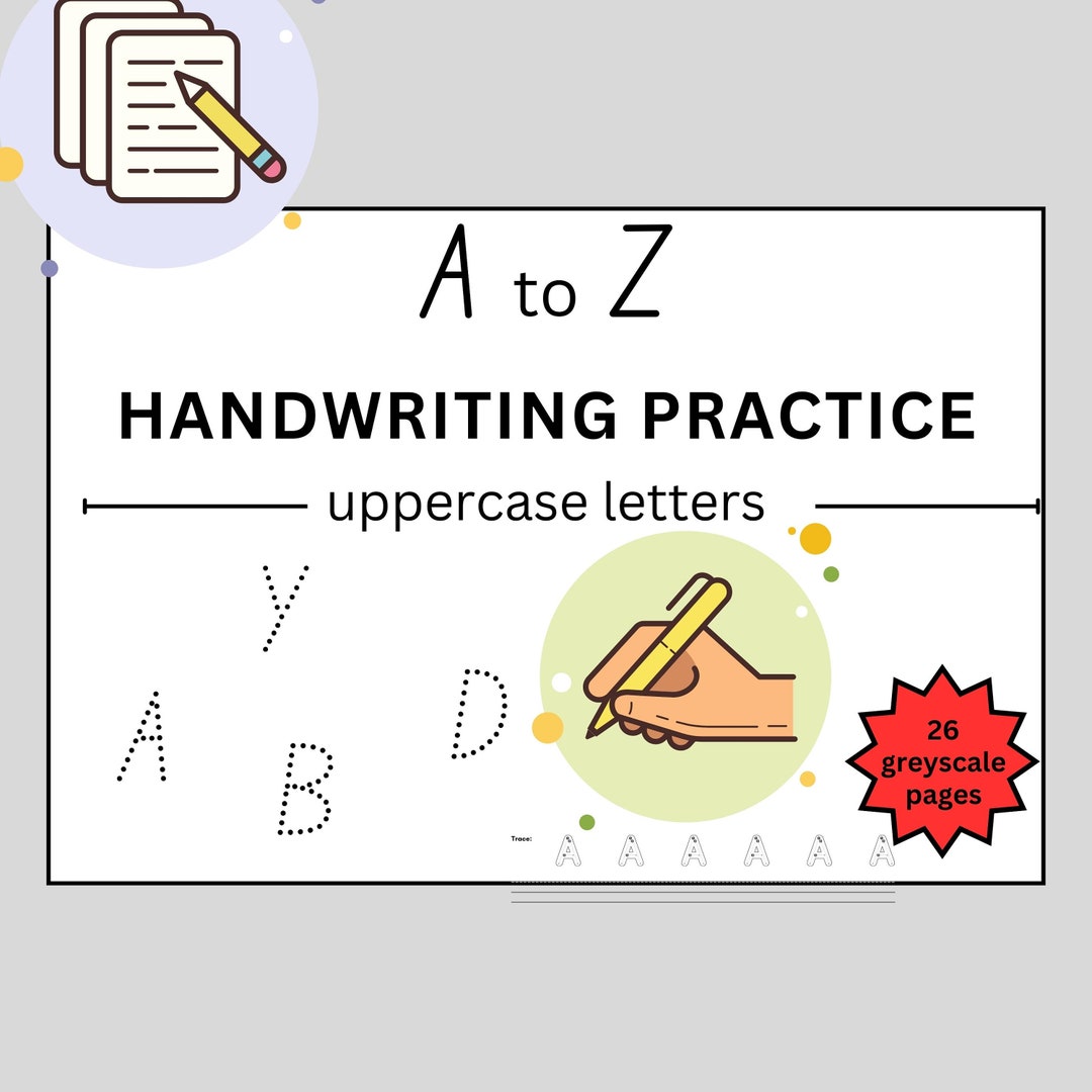 Uppercase Alphabet Letter Tracing Worksheets Hand Writing Practice ...
