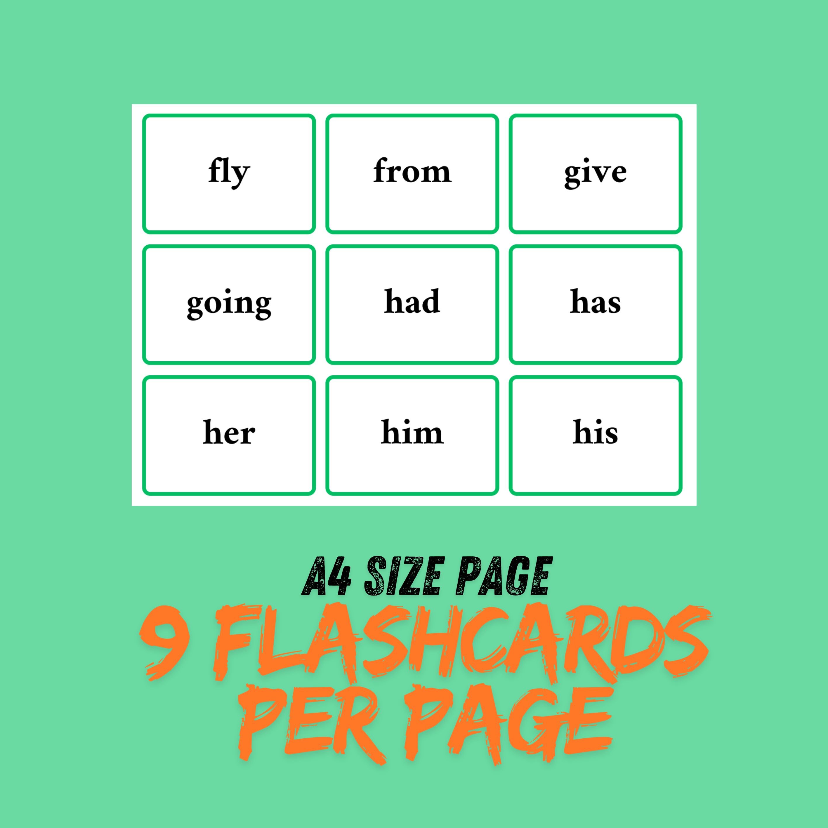 1st Grade Dolch Sight Words Flashcards, High Frequency Words, English ...