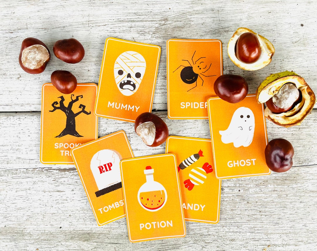 24 Printable Halloween Flashcards for Kids Halloween Image Cards ...