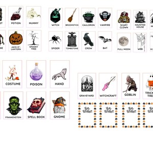 36 Printable Spooky Halloween Flashcards for Kids Halloween Flashcards ...