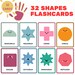 GEOMETRIC SHAPES Montessori Cards Shapes Flashcards Flash - Etsy