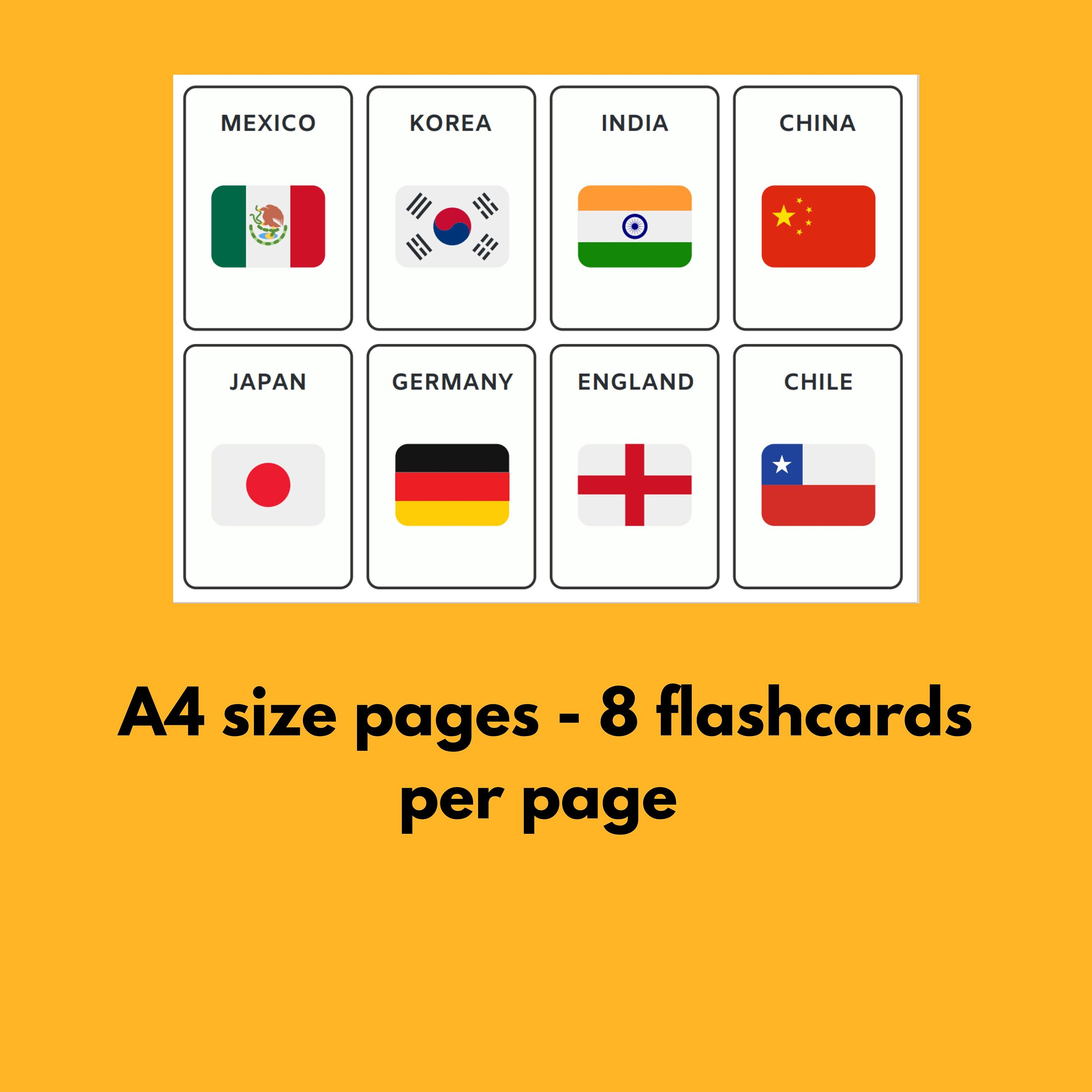 120 Flags Flashcards Game Match the Flag to Continent Montessori ...