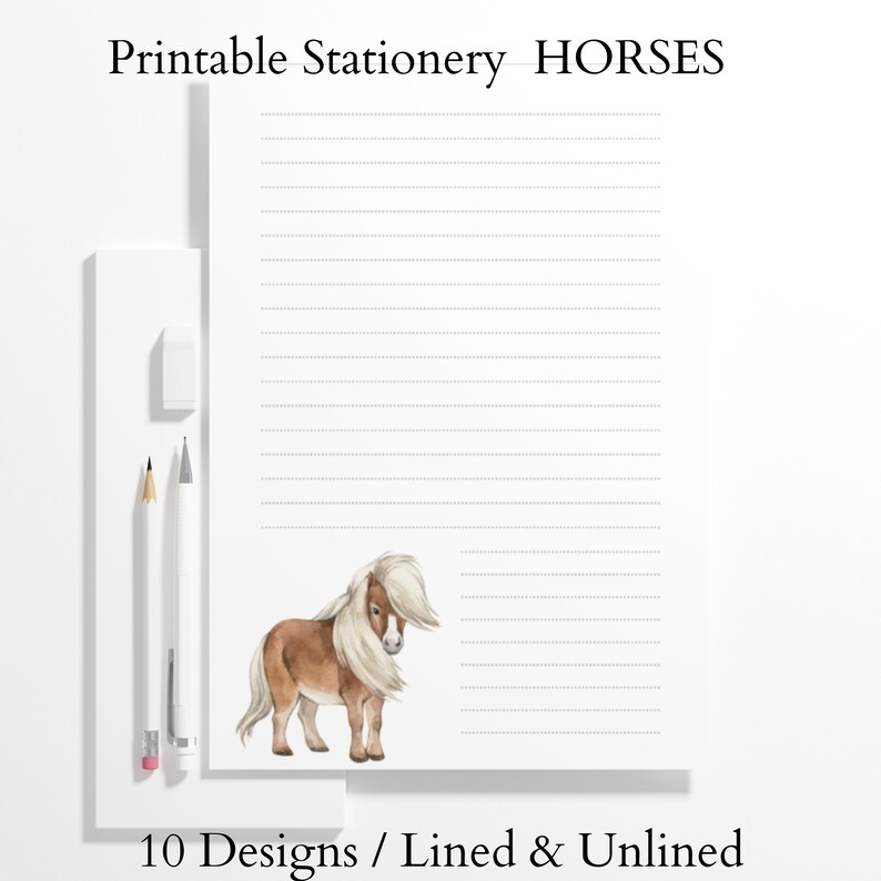 Equestrian Stationery Printable, Horses Stationary, Horses Art, Horses ...