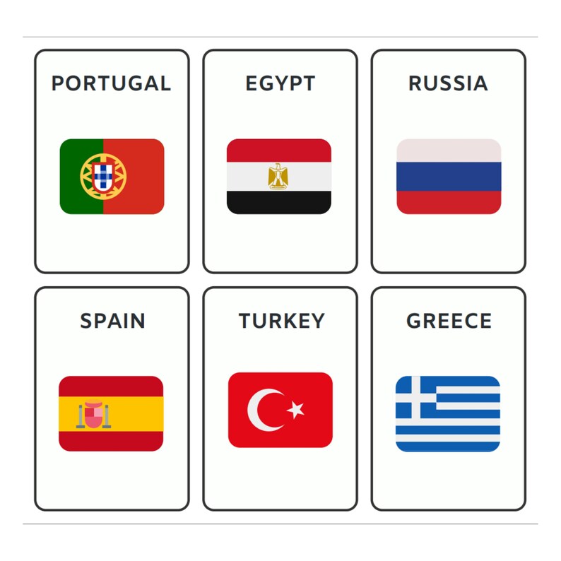 120 Flags Flashcards + Game Match the Flag to Continent Montessori ...