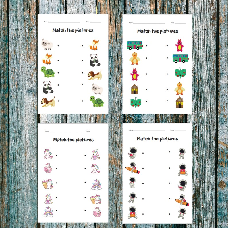 Matching Worksheets, Preschool Printables, Kindergarten Preschool ...