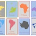 Continents Flash Cards Country by Contient Continents Cards Geography ...